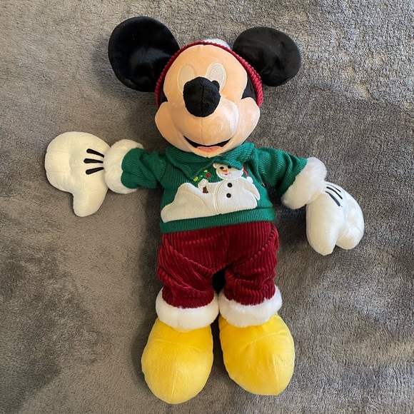 Disney | Accents | Disney Store Exclusive Holiday Mickey Mouse Plush ...